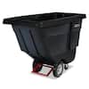 Rubbermaid Commercial Products 1 cu. yd. Utility Duty Tilt Truck RCP1314BLA - The Home Depot