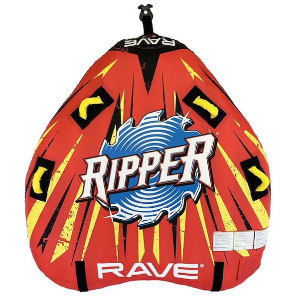 RAVE Sports Ripper 2 Rider Nylon Inflatable Towable Float, Red 02918-RV ...