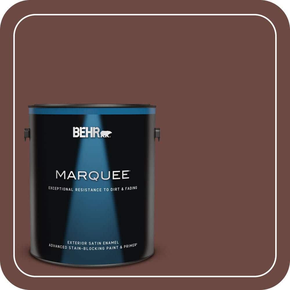 BEHR MARQUEE 1 gal. #190F-7 Mayan Red Satin Enamel Exterior Paint ...