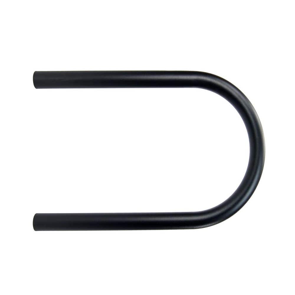 FORTRESS Round ADA Black Sand Steel Handrail 180 Degree End Loop ...
