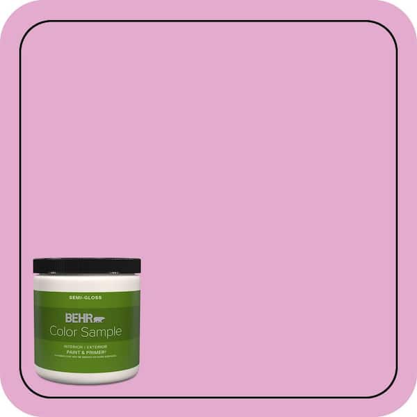 BEHR PREMIUM PLUS 8 oz. #680A-3 Pink Bliss Semi-Gloss Interior/Exterior ...