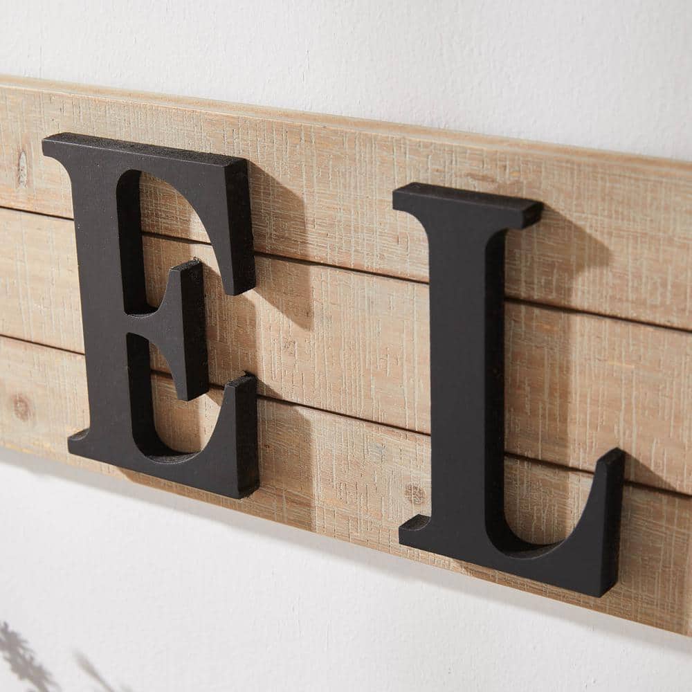 Buy Modern Farmhouse WELCOME Wood and Black Metal Decorative Sign ...