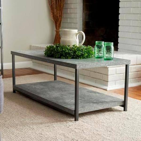 Slate and metal coffee table store