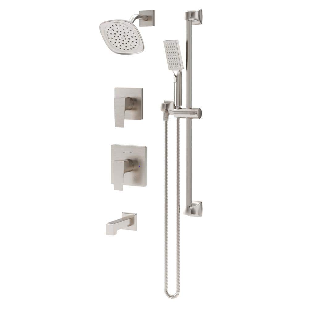 Symmons Verity 2-Handle Tub and Shower and Hand Shower Trim Kit - 1.5 ...