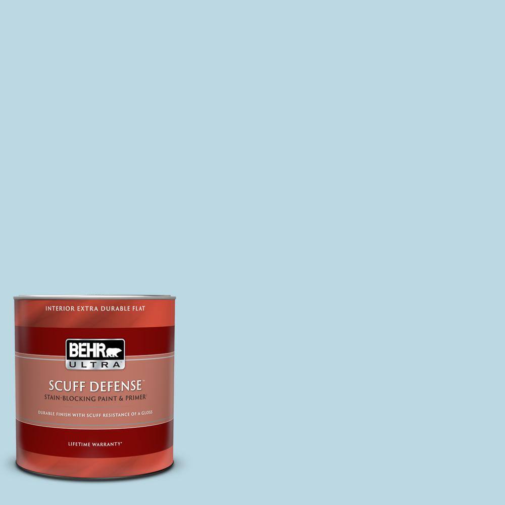BEHR ULTRA 1 qt. #S490-2 Glacial Stream Extra Durable Flat Interior ...