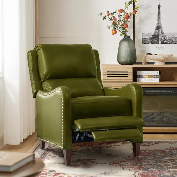 Hunter green leather recliner store