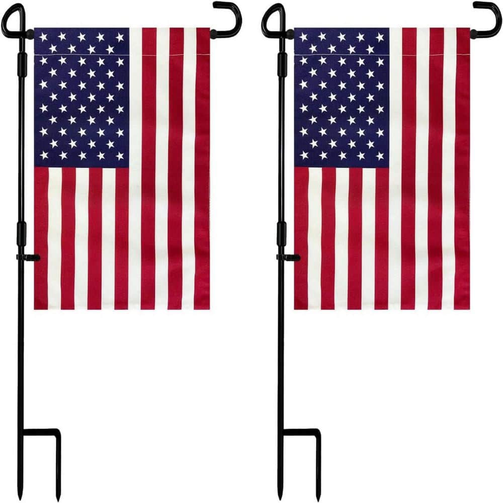 Cubilan Garden Flag Stand with American Flag Garden Flag 12 x 18 with ...
