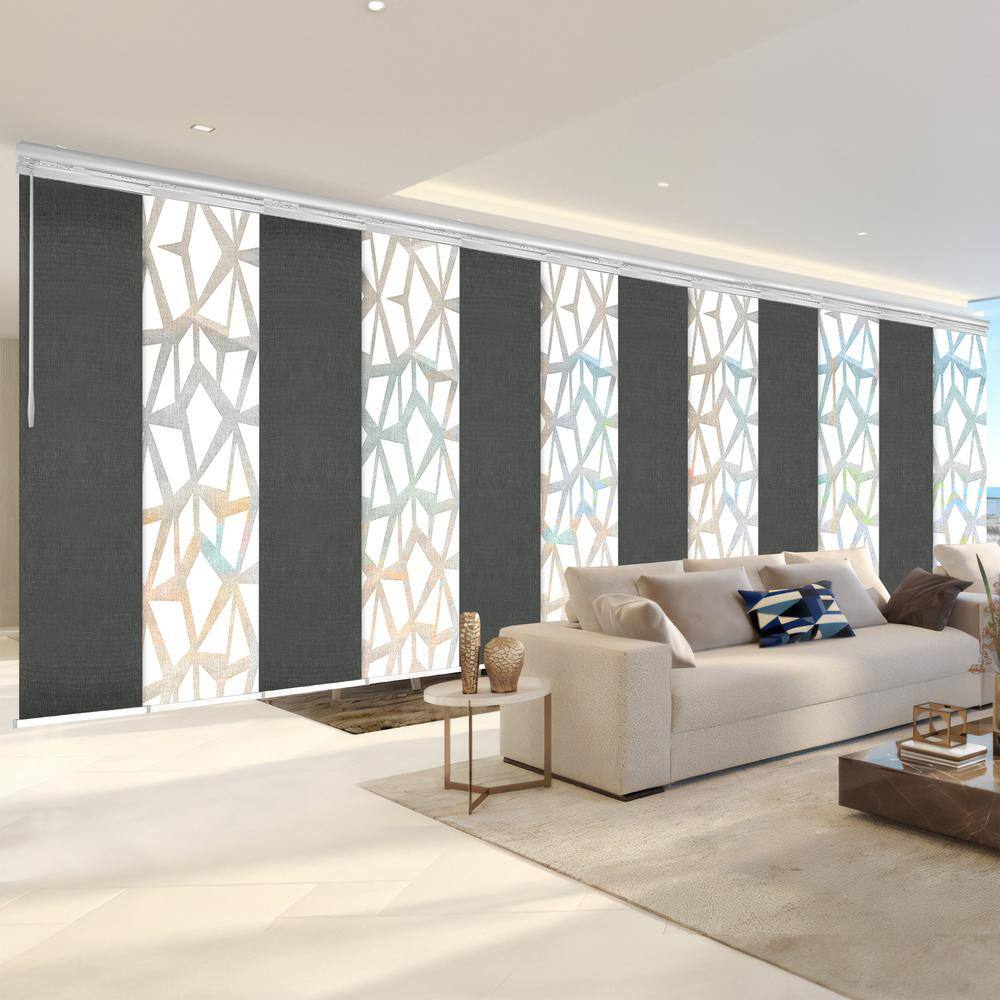 EMOH Nobel Sky 140 in. - 260 in. W x 94 in. L Adjustable 12-Panel White ...