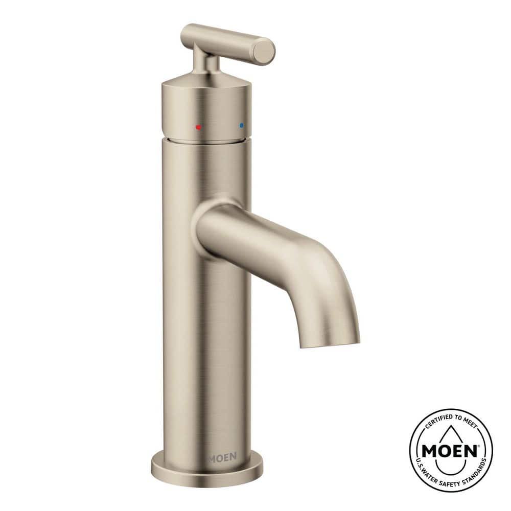 MOEN Gibson Single Hole Single-Handle Bathroom Faucet with Drain ...