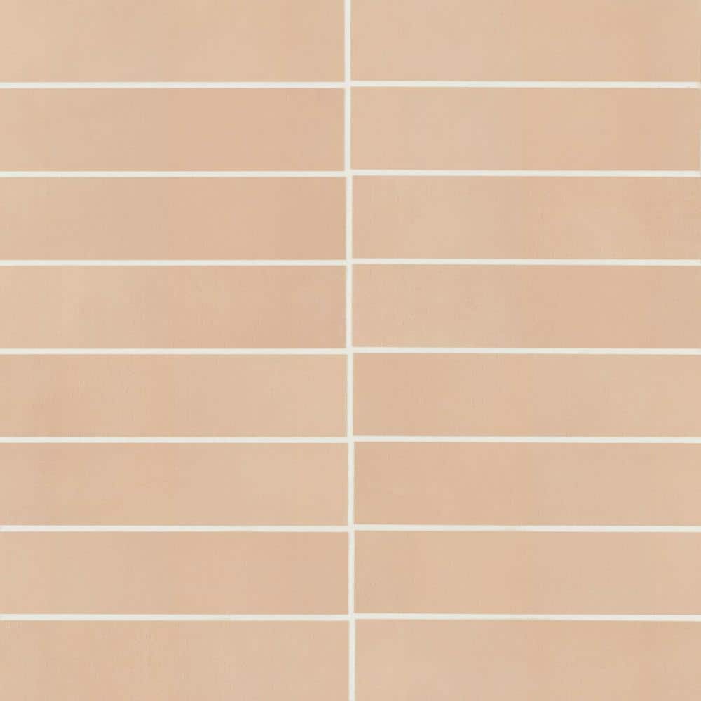 Bedrosians Sample-Sahara Rectangular 4 in. x 5 in. Matte Rose Porcelain ...
