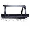 Old Dutch Matte Black Rectangular Hanging Pot Rack with Grid and 24 ...