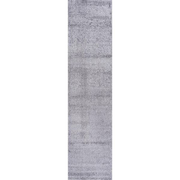 JONATHAN Y Haze Solid Low-Pile Gray 2 ft. x 12 ft. Runner Rug SEU100A ...