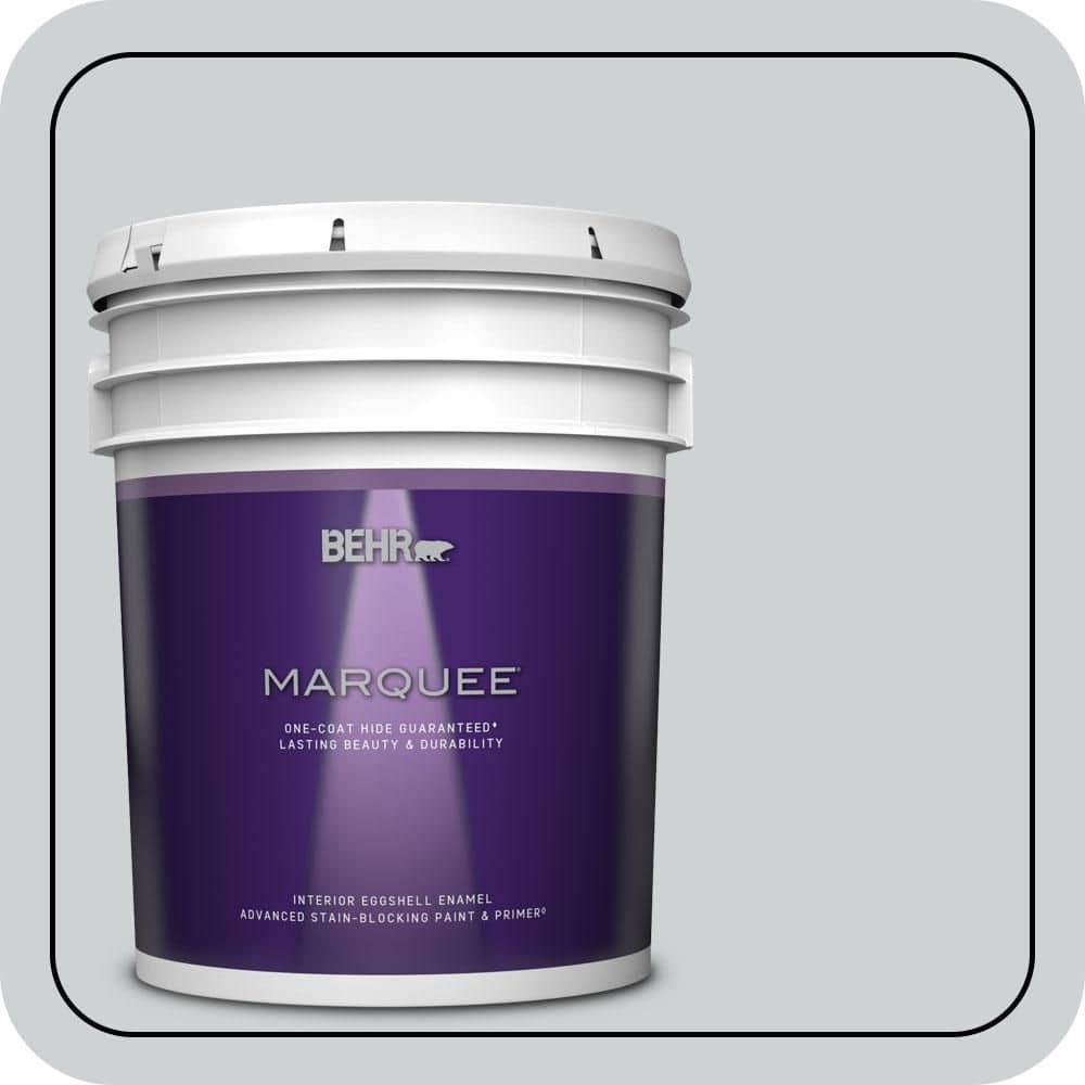 BEHR MARQUEE 5 gal. #N510-1 Silver Shadow Eggshell Enamel Interior ...