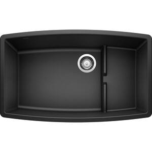Blanco PRECIS Undermount Granite Composite 32 in. Single Bowl Kitchen ...