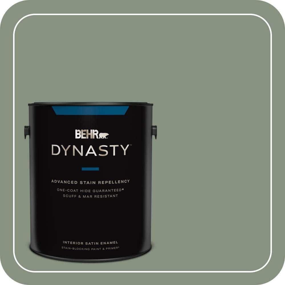 BEHR DYNASTY 1 gal. #QE-45 Thistle Satin Enamel Interior Stain-Blocking ...