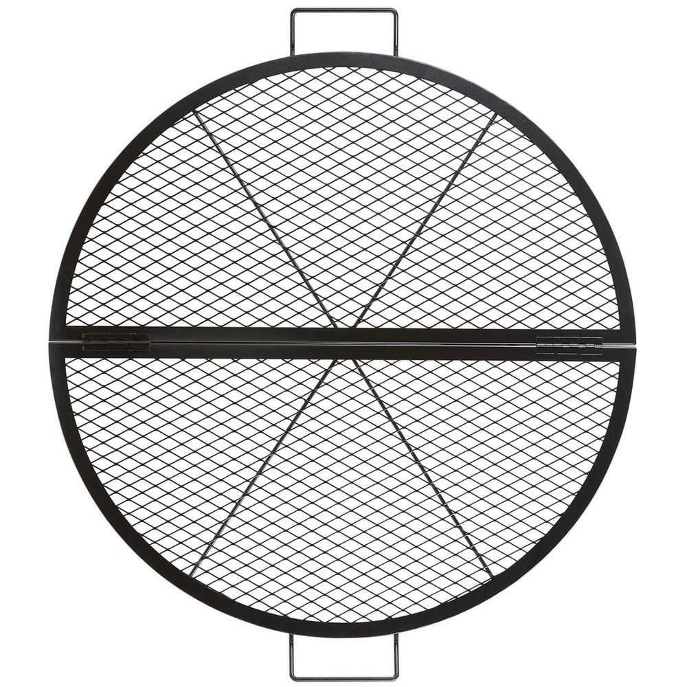 Tosulte 36 in. Heavy Duty Foldable Round Portable Camping Steel X-Marks ...