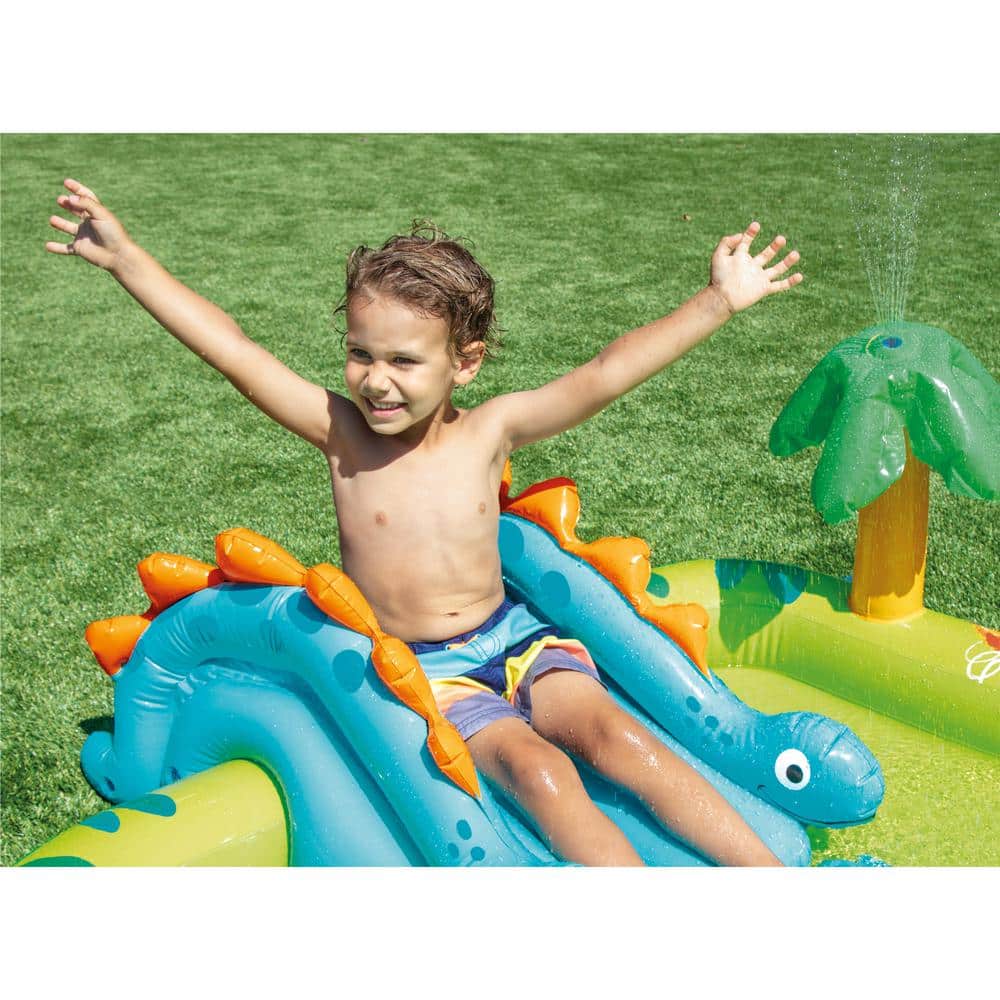 Buy Little Dino Dinosaur Plastic Themed Inflatable Backyard Pool Play ...