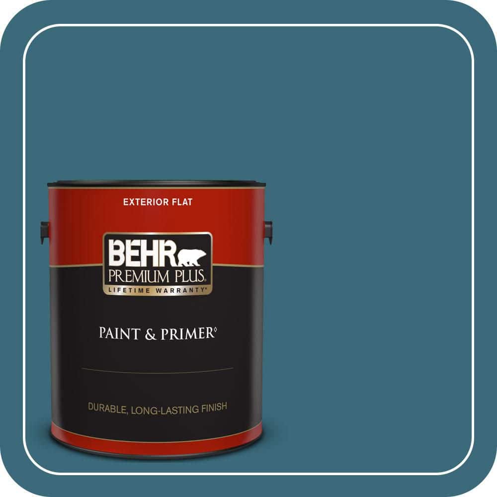 BEHR PREMIUM PLUS 1 gal. #S460-6 Mammoth Mountain Flat Exterior Paint ...
