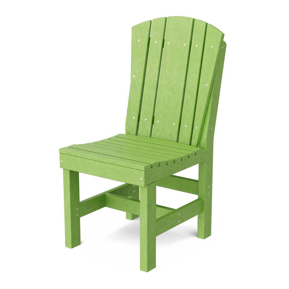 Wildridge Heritage Lime Green HDPE Plastic Outdoor Dining Side Chair ...
