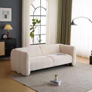 Harper & Bright Designs 83 in. Square Arm 3-Seater Fabric Rectangle ...