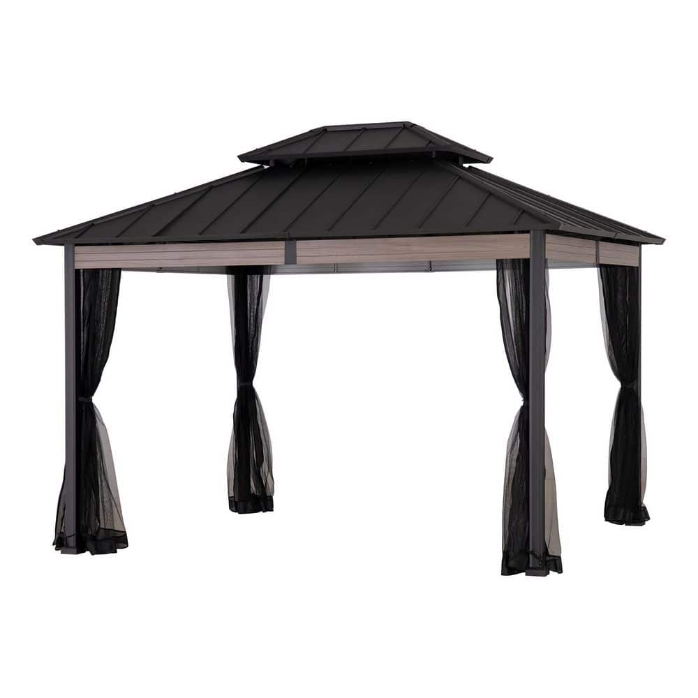 Reviews for Sunjoy 10 ft. x 12 ft. Heavy-Duty Steel Hardtop Gazebo with ...