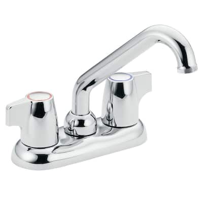 MOEN Chateau Low-Arc Single-Handle Standard Kitchen Faucet in Chrome ...