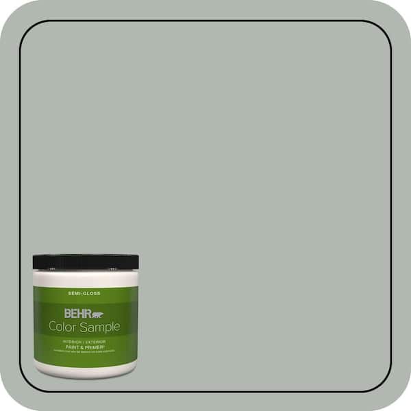 BEHR PREMIUM PLUS 8 oz. #PPU12-14 Verdigris Semi-Gloss Interior ...