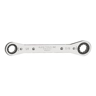 Klein Tools 1/4 in. x 5/16 in. Ratcheting Box Wrench 68200 - The Home Depot