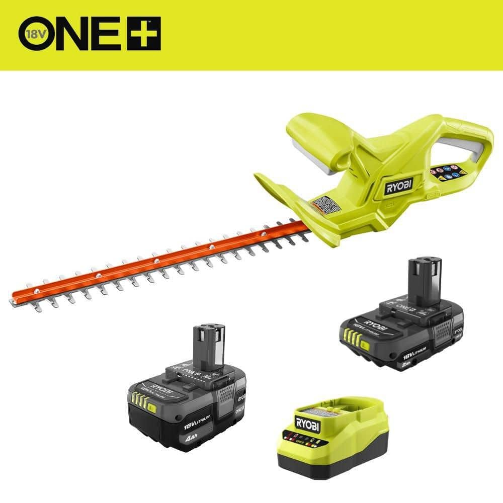 RYOBI ONE+ 18V Lithium-Ion Starter Kit with 2.0 Ah Battery, 4.0 Ah ...