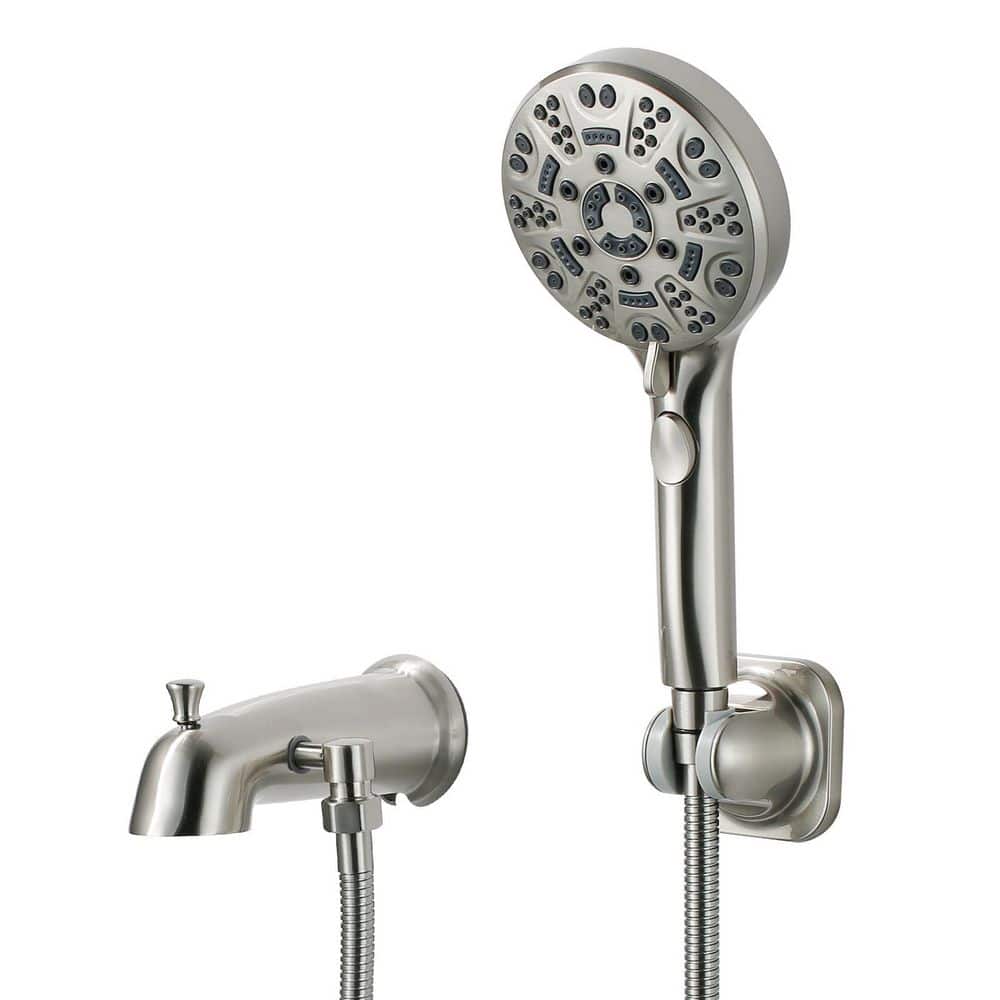 WOWOW Bath Accessory Set, Tub Spout with Diverter, 8 Settings Handheld ...