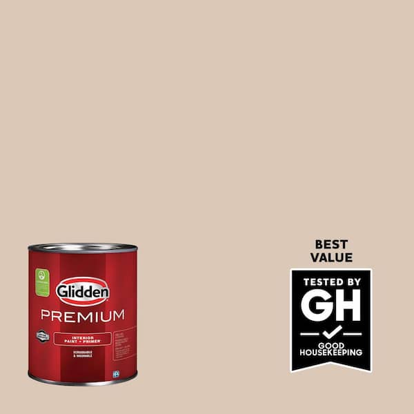 Glidden Premium 1 qt. PPG1079-3 Cocoa Cream Satin Interior Latex Paint ...