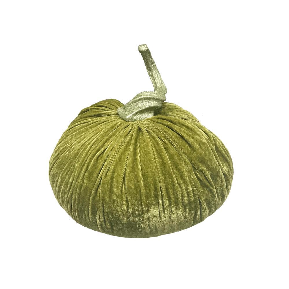 Flora Bunda 10.75 in. D x 10 in. H Giant Olive Velvet Pumpkin FT2957G ...