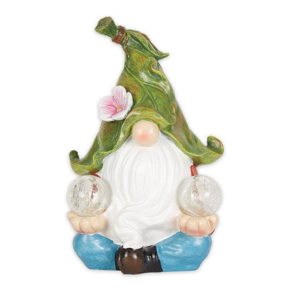Zingz & Thingz Gnome Meditating Solar Statue 4506510 - The Home Depot