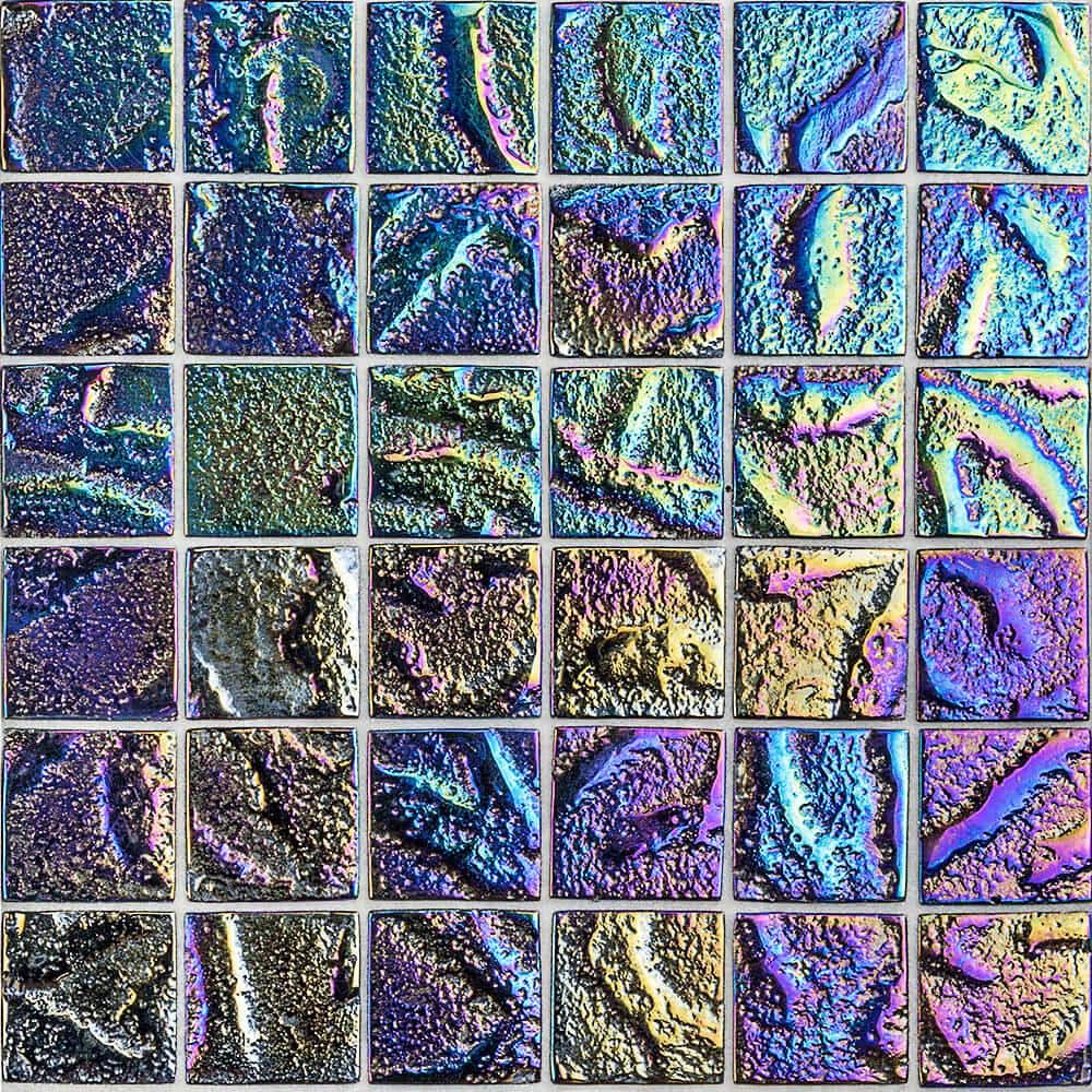 Ivy Hill Tile Marina Iridescent Squares Black 11.75 in x 11.75 in. x 8 ...