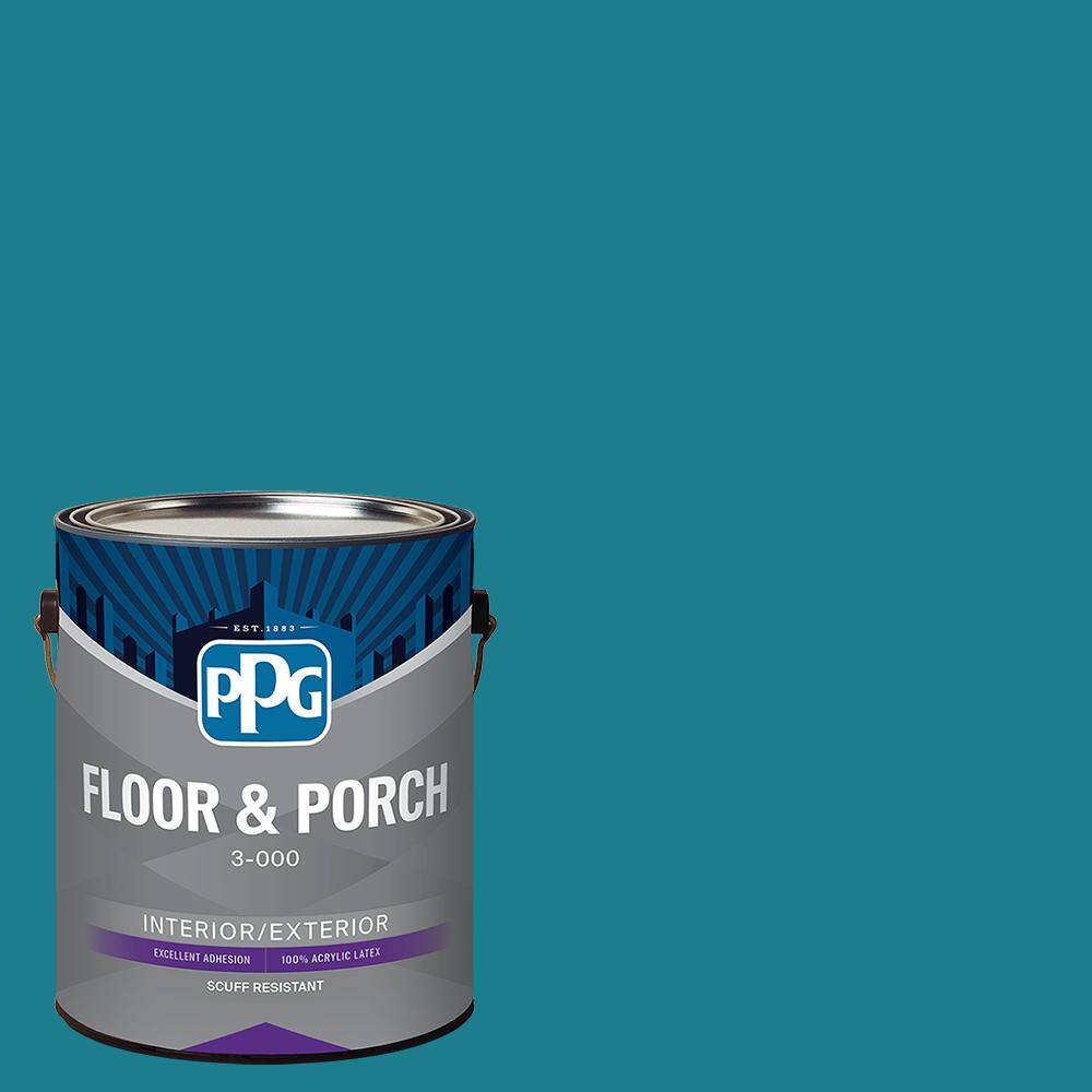 PPG 1 gal. PPG1150-6 Bermuda Satin Interior/Exterior Floor and Porch ...