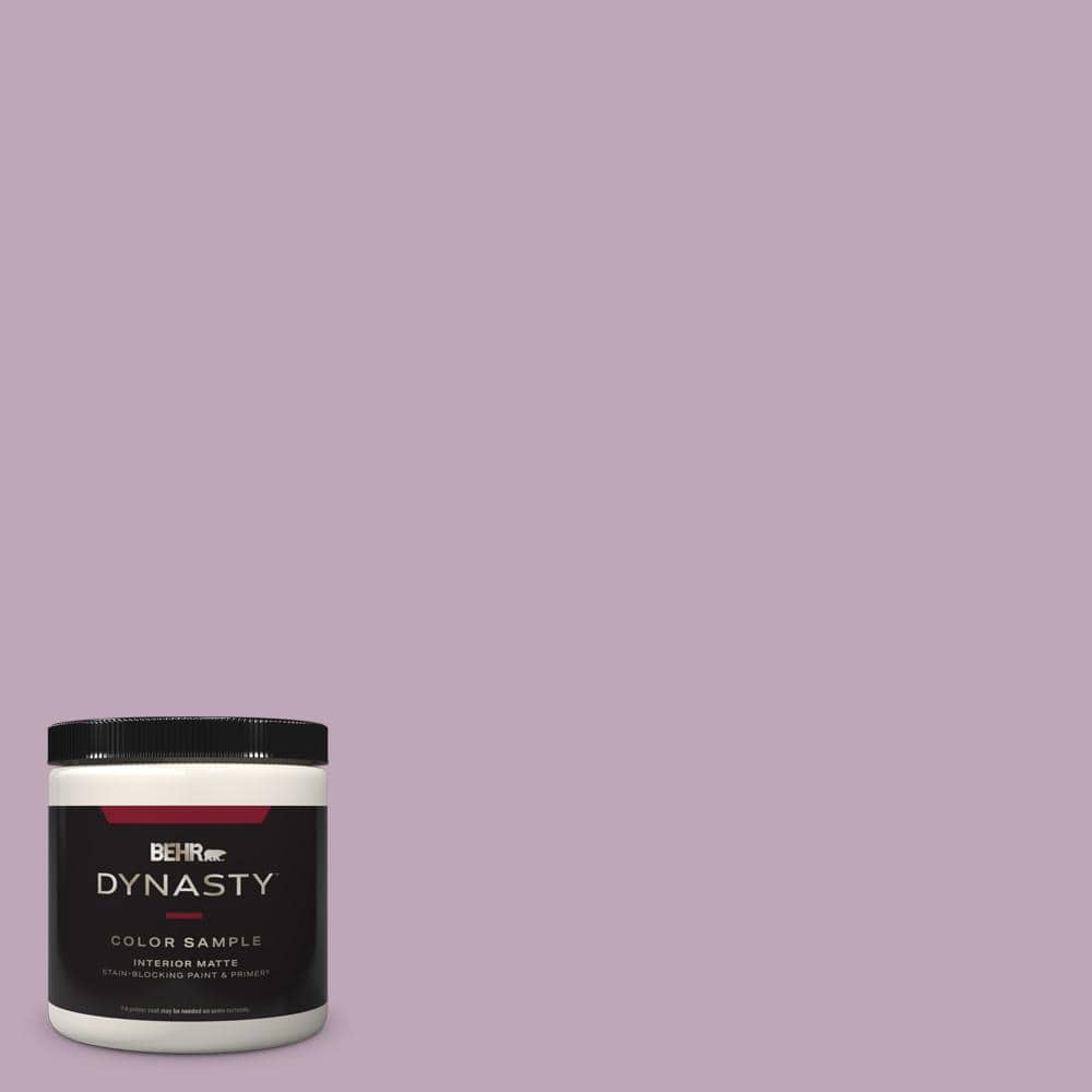 BEHR DYNASTY 8 oz. #680F-4 Soft Heather Matte Stain-Blocking Interior ...