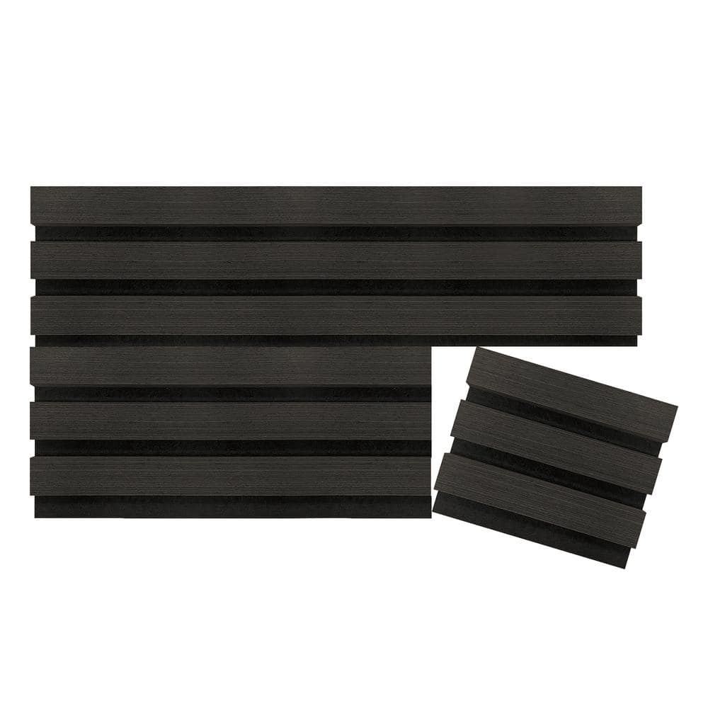 ARK DESIGN 4.6 in. x 4.7 in. x 0.875 in. Black Walnut Style Square Edge ...