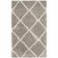 SAFAVIEH Hudson Shag Gray/Ivory 4 ft. x 6 ft. Geometric Diamonds Area ...