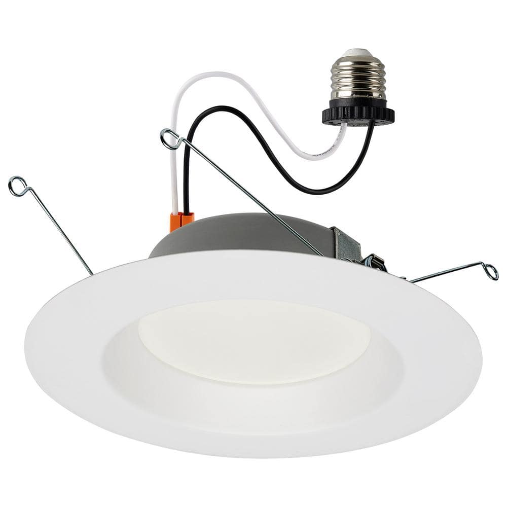 SATCO 5.6 in. 3000K Smooth Baffle Remodel IC Rated Dimmable Indoor ...