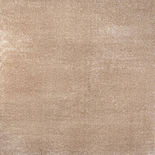 JONATHAN Y Haze Solid Low-Pile Beige 9 ft. Square Area Rug SEU100G-9SQ ...