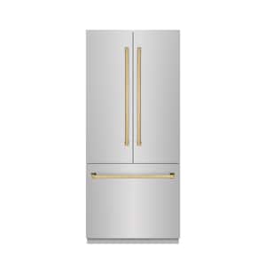 ZLINE Kitchen and Bath 36 in. 19.6 cu. ft. Built-in Bottom Freezer ...