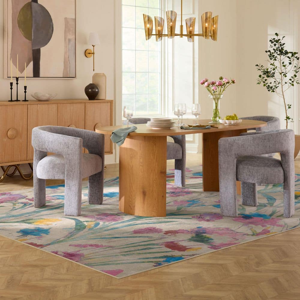 Ruggable Machine Washable Rug with Standard Pad - Abeline Multicolor 8 ...