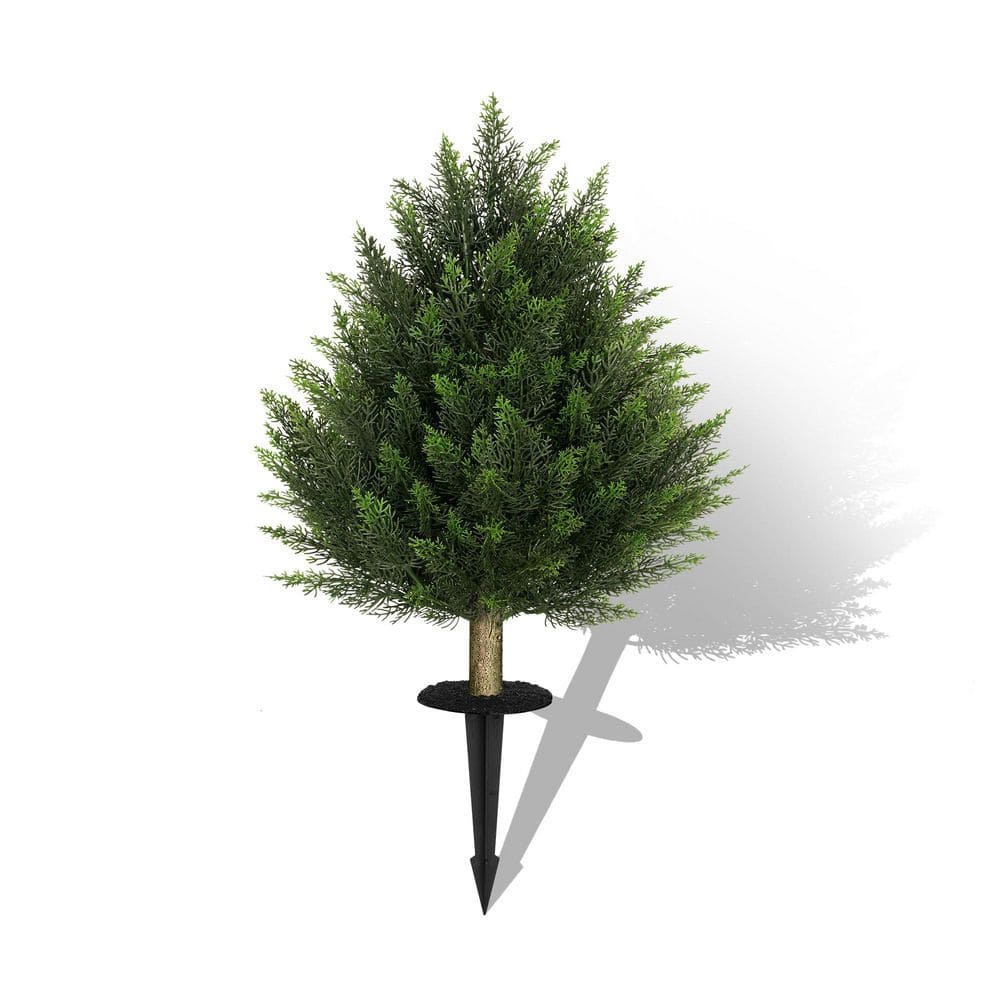 Vitalismo 2ft Artificial Cedar Tree with Ground Stake-Realistic Leaves ...