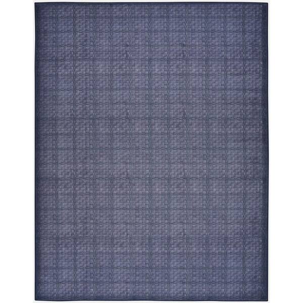 Nourison Home Nourison Washables Navy Blue 6 ft. x 9 ft. Geometric ...
