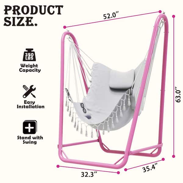 Afoxsos Unique U-Shaped 2.83 ft. Free Standing Chair Hammock Afoxsos Unique U-Shaped 2.83 ft. Free Standing Chair Hammock