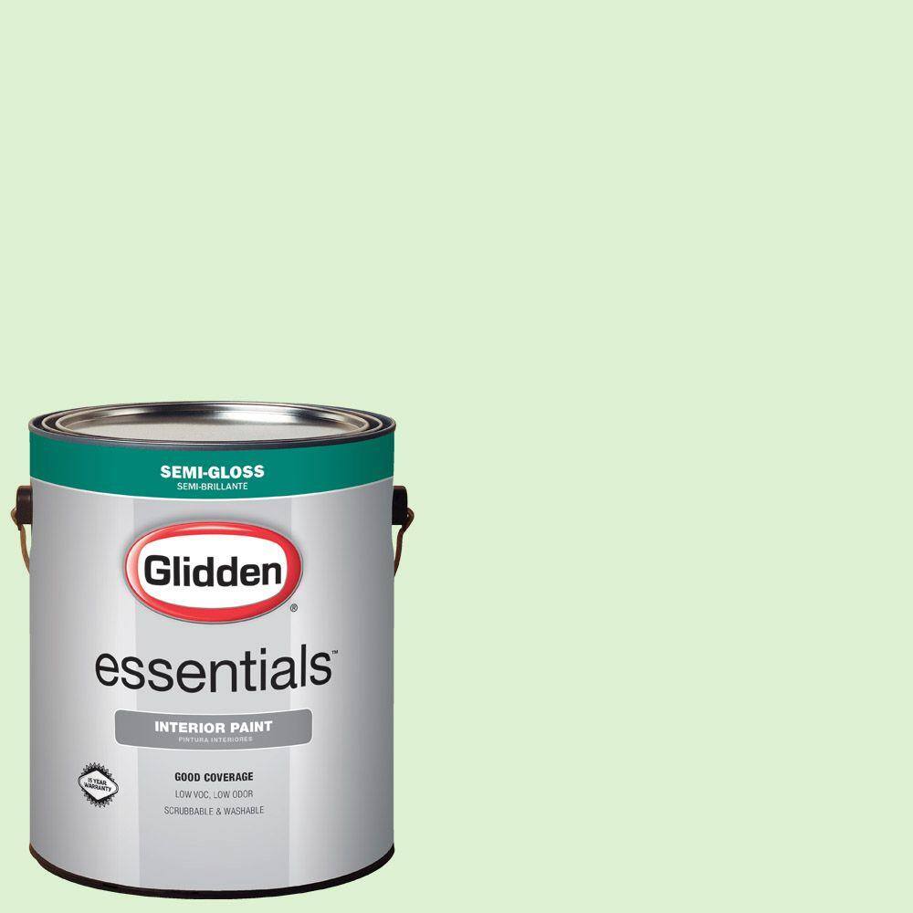 Glidden Essentials 1 gal. #HDGG42 Early Frost Semi-Gloss Interior Paint ...
