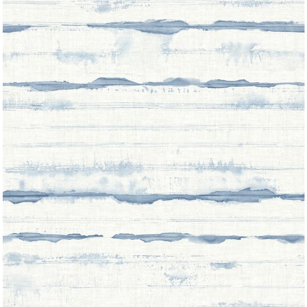 A-Street Prints Destin Blue Stripe Wallpaper Sample 4172-27516SAM - The ...