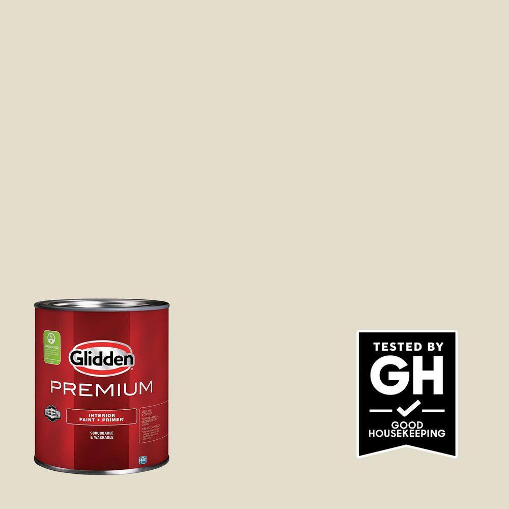 Glidden Premium 1 qt. Fossil Stone PPG1102-2 Semi-Gloss Interior Latex ...