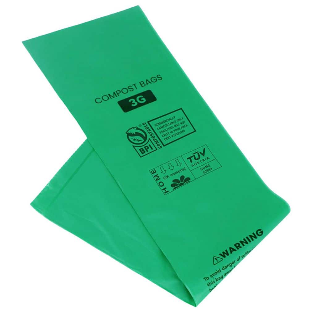 Justincity 3 Gal. Compost Bags 100-Count for Kitchen and Countertop Bin ...