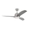 Generation Lighting Avila 44 in. Indoor/Outdoor Brushed Steel Ceiling ...